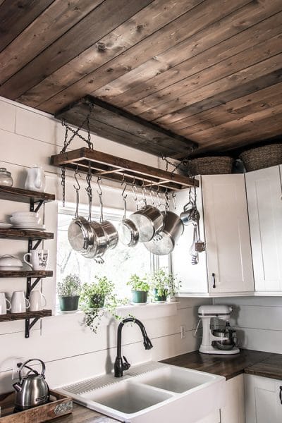 How to Build a DIY Pot Rack and Secure it to Your Ceiling