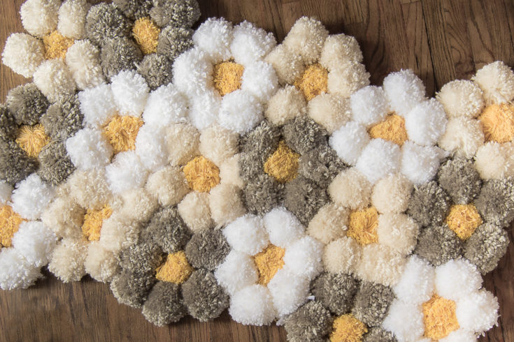 How to Make a Pom Pom Rug the Easy Way - It's SO Fluffy!