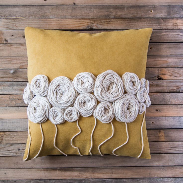 How to Make Wool Embroidery Flowers to Perk up Plain Cushions