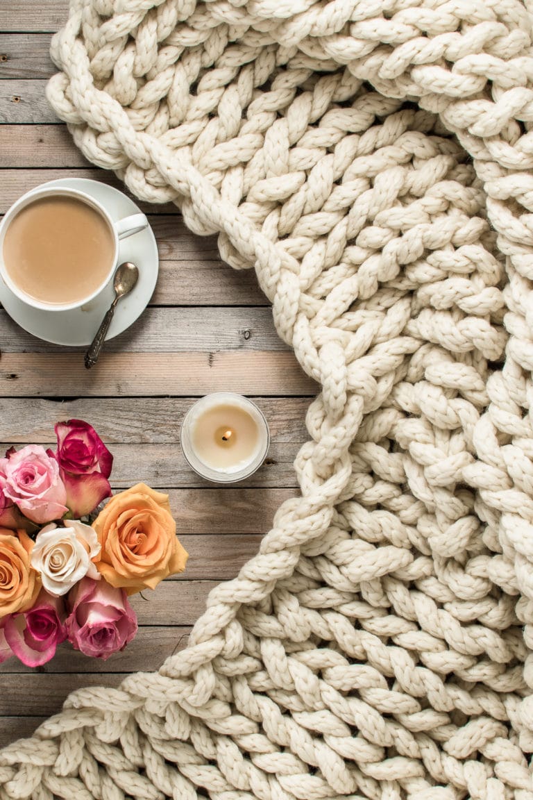 How to Make a Cozy Finger Knit Blanket in Two Hours