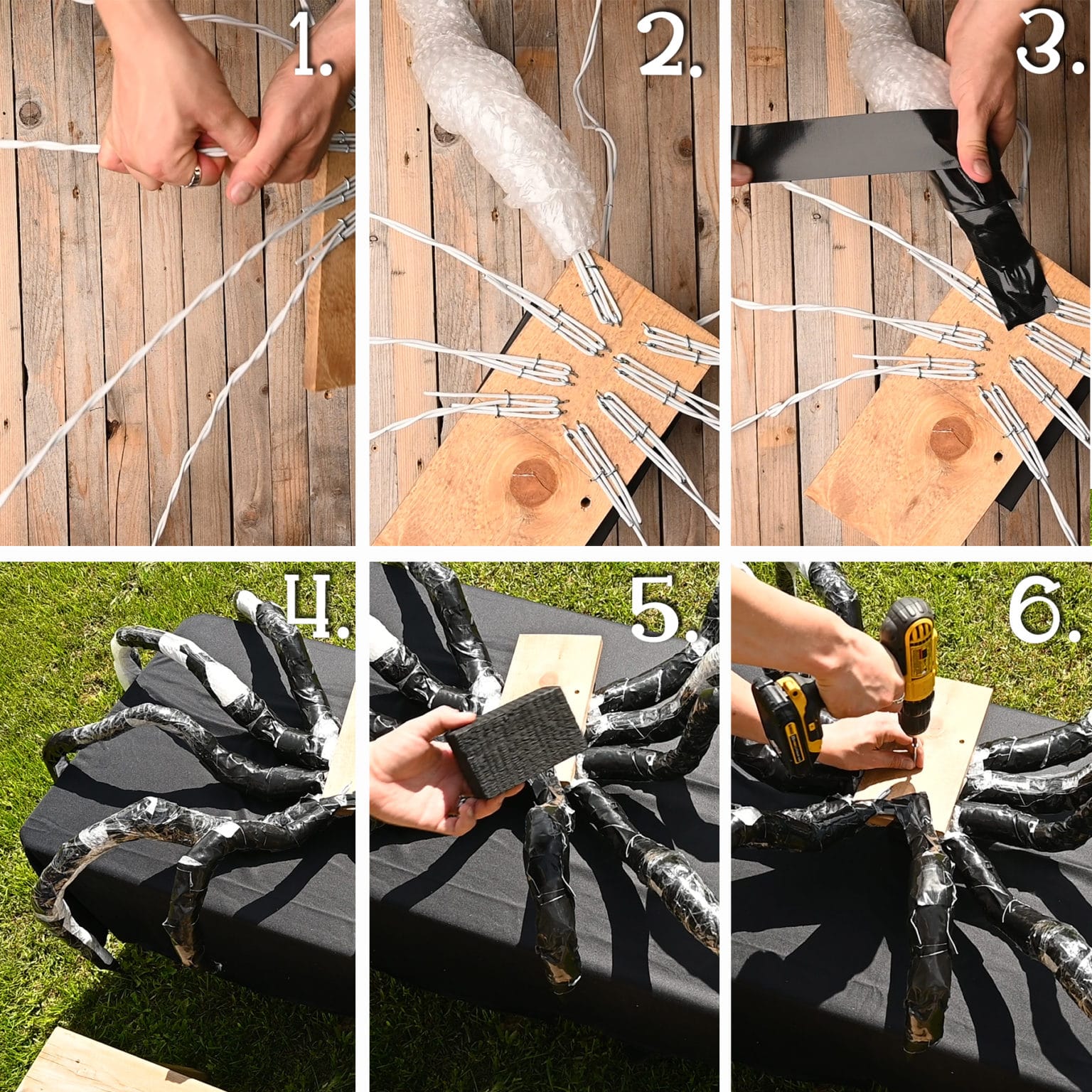 DIY Giant Halloween Spider Decoration to Scare Your Neighbours