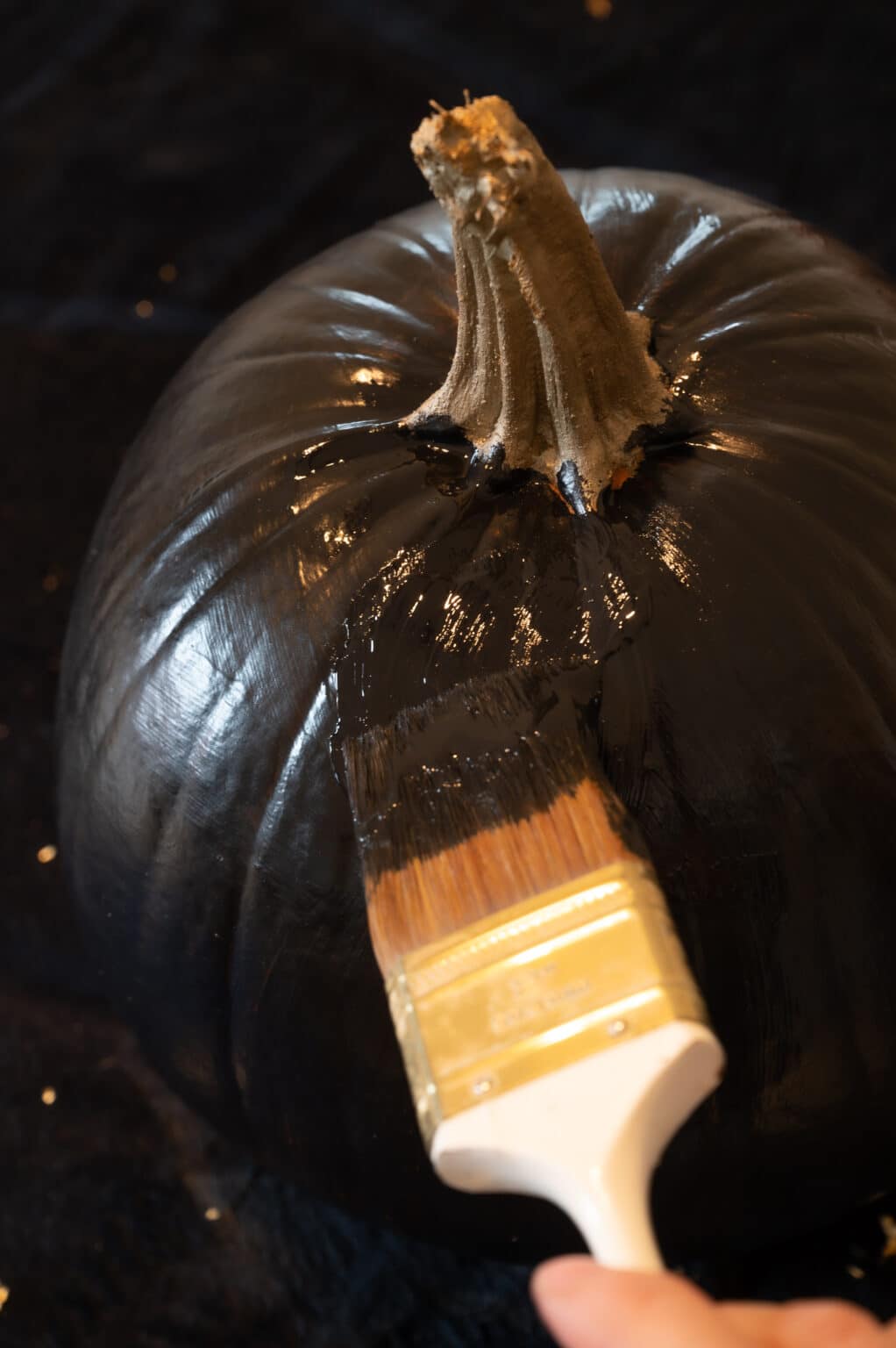 Black Pumpkin Display for Halloween - Easy, Quick, and Cheap!